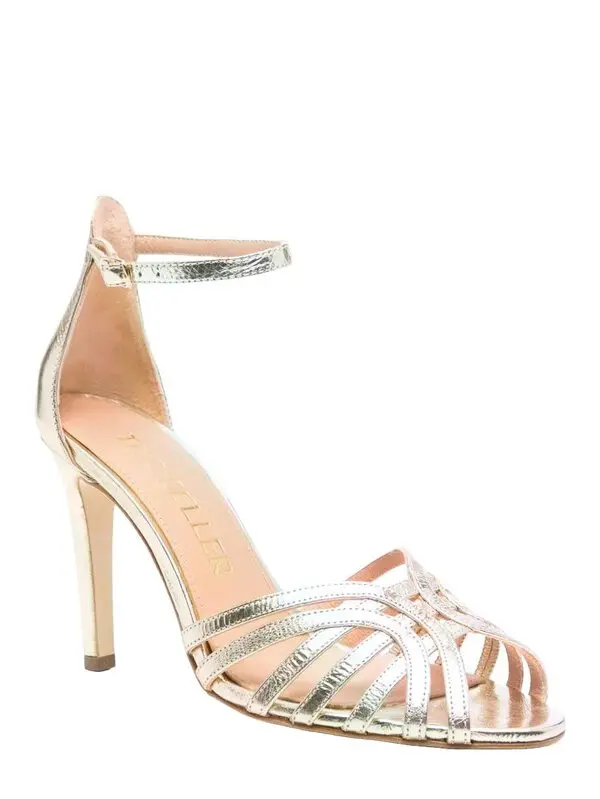THE SELLER 100mm Heeled Sandals - Gold