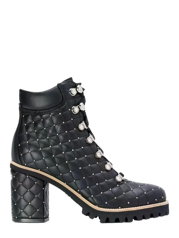 LE SILLA St. Moritz Quilted Ankle Boots - Black