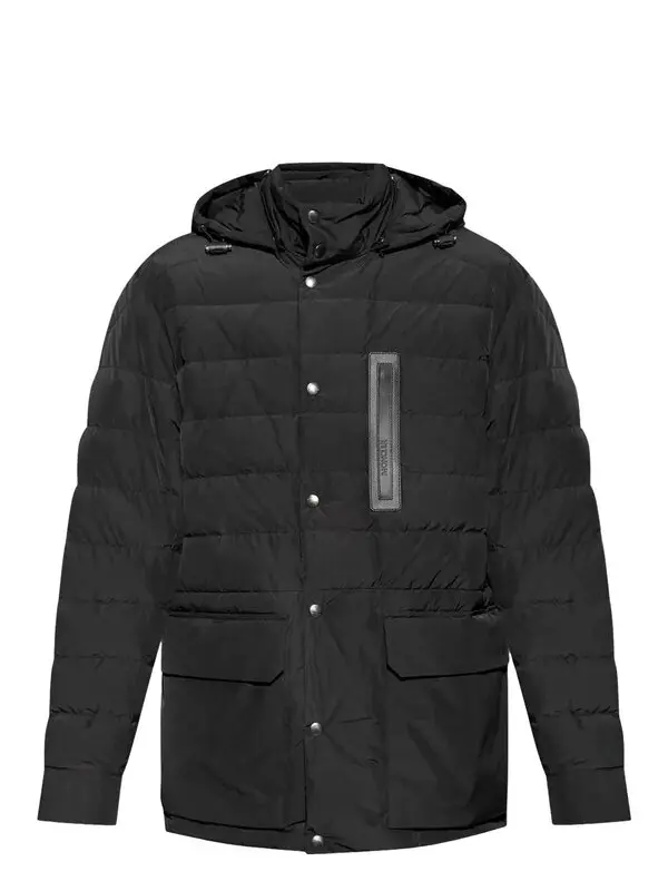 Moncler Logo-appliqué Padded Coat - Black