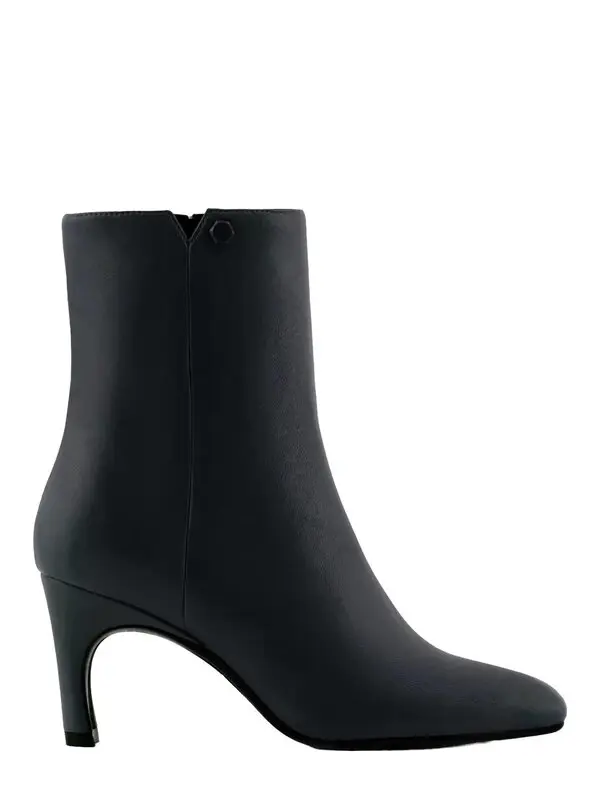 Armani Exchange Logo Plaque Ankle Boots - Black