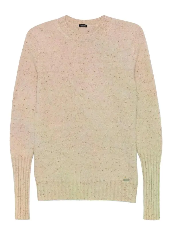 Kiton Speckle-knit Virgin Wool Jumper - Neutrals