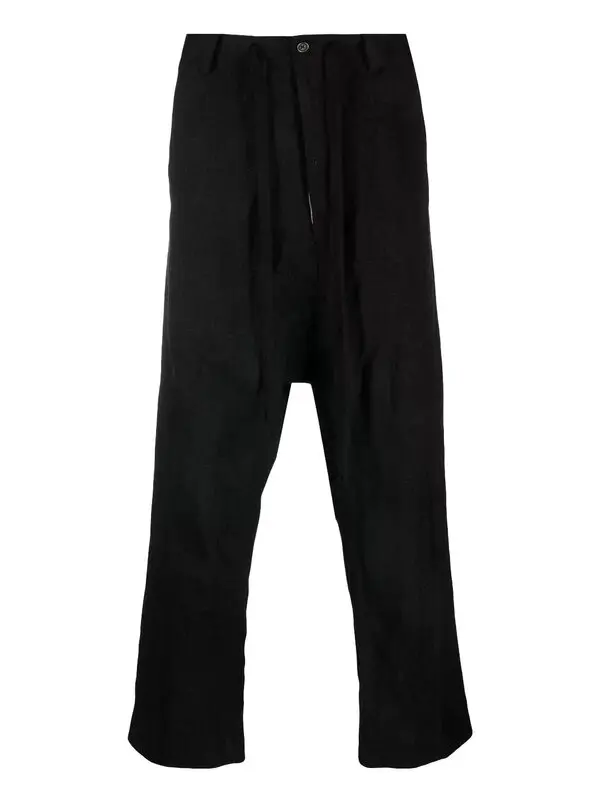 UMA WANG Drop Crotch Trousers - Black