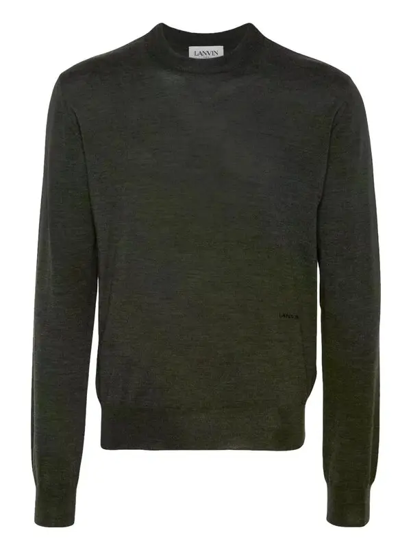LANVIN Seam-detail Merino Wool Jumper - Grey