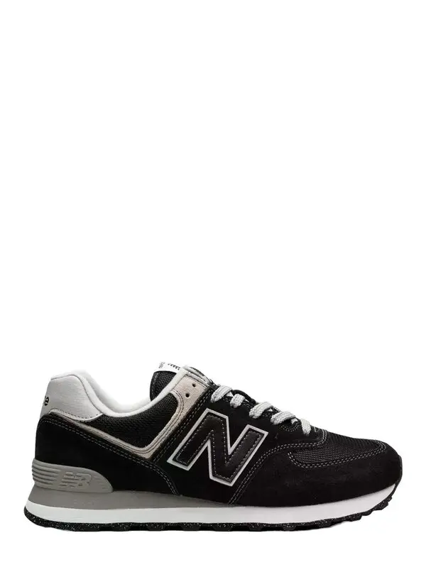 NEW BALANCE 574 White Sneakers - Black