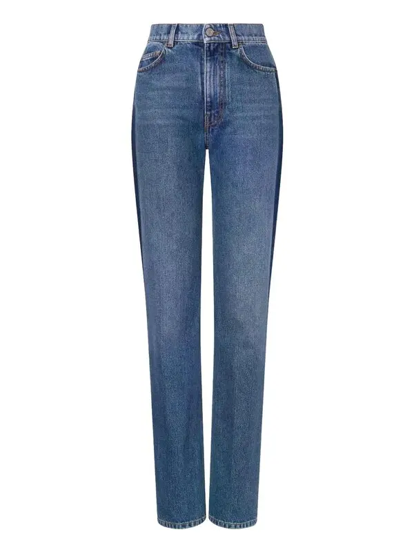 Philosophy Di Lorenzo Serafini Two-tone Cotton Denim Jeans - Blue