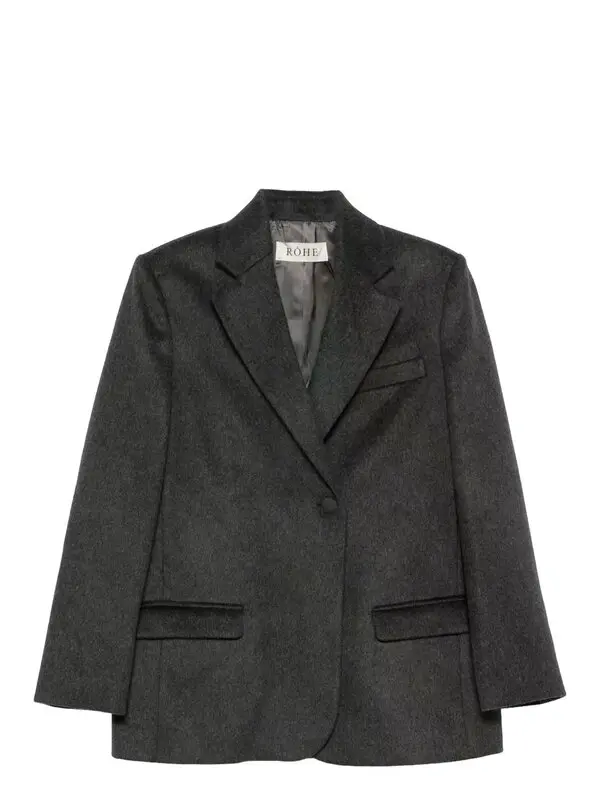 RÓHE Mélange Double-breasted Blazer - Grey