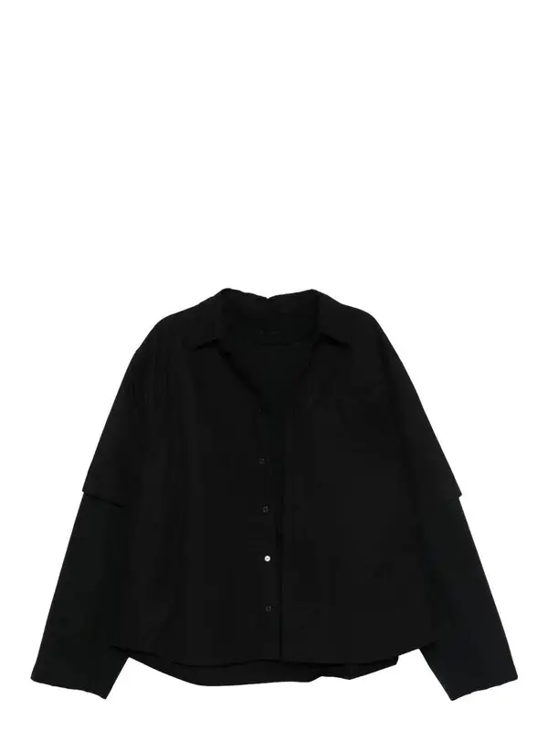 We11Done Layered Cotton Shirt - Black