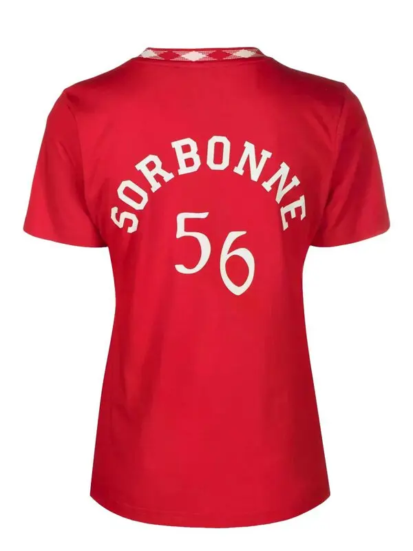 WALES BONNER X Sorbonne Organic Cotton T-shirt - Red