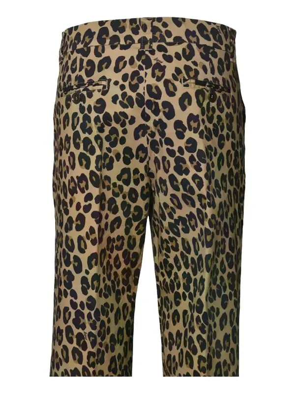 Aspesi Leopard Print Tailored Trousers - Neutrals