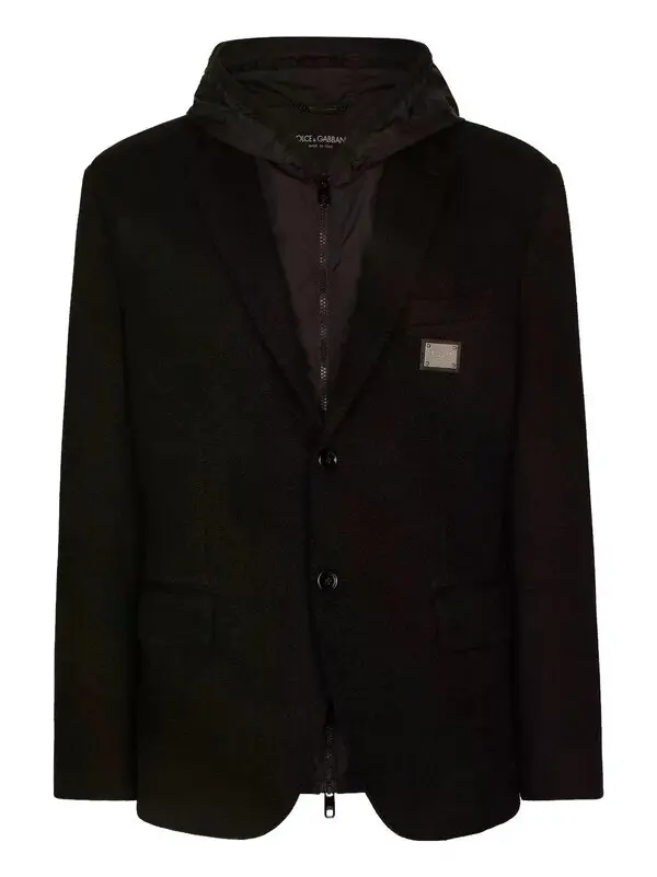 Dolce & Gabbana Padded Hooded Gilet - Black