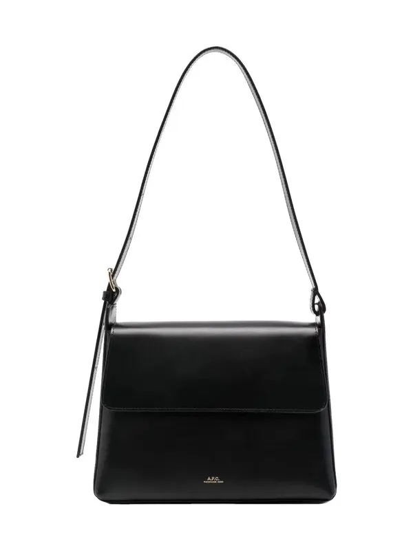 A.p.c. Virginie Leather Shoulder Bag - Black