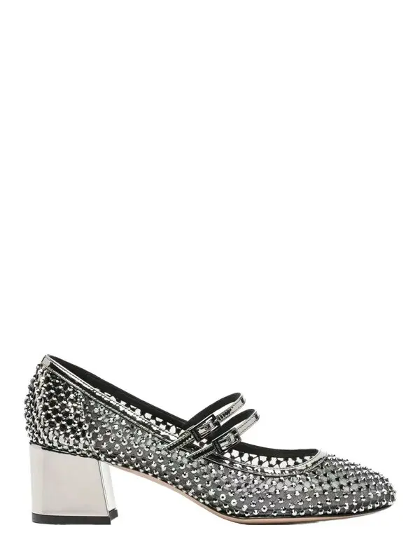 LE SILLA 50mm Danielle Mary Jane Pumps - Silver