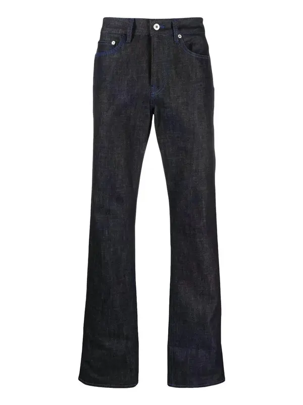 COUNTY OF MILAN Straight-leg Jeans With Logo Print - Blue