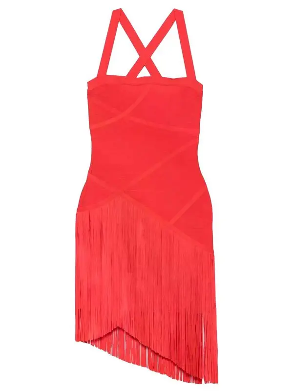 Herve Leger Josephine Mini Dress - Red