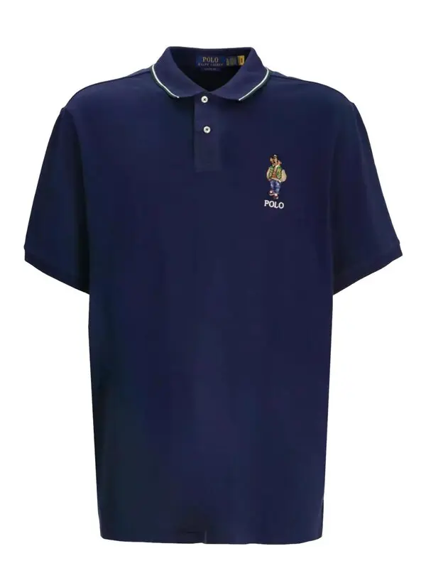 Polo Ralph Lauren Teddy Bear Cotton Polo Shirt - Blue