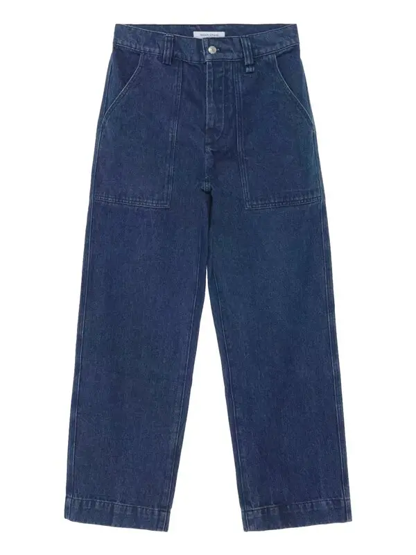 Maison Kitsuné Indigo Washed Denim Workwear Jeans - Blue