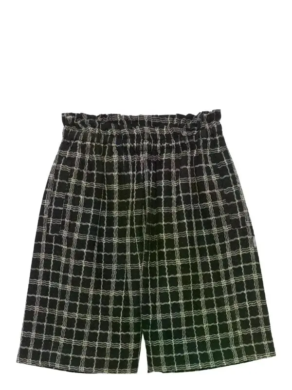Henrik Vibskov Waybill Check Jacquard Shorts - Black