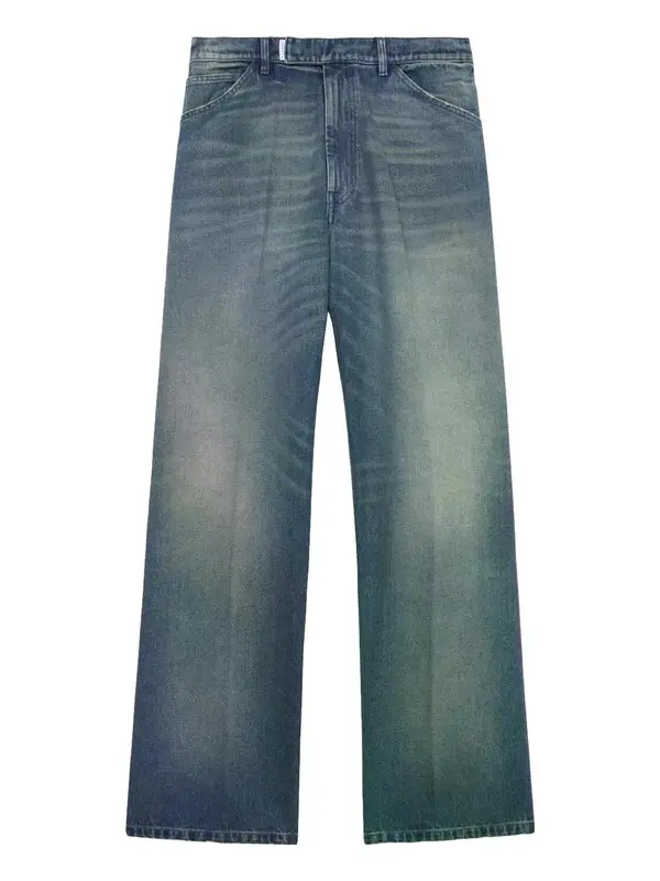 Random Identities Straight-leg Washed Denim Jeans - Blue