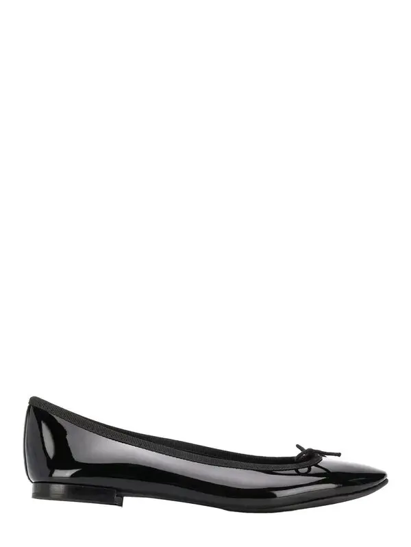 Repetto Bow Detail Patent Ballerina Shoes - Black