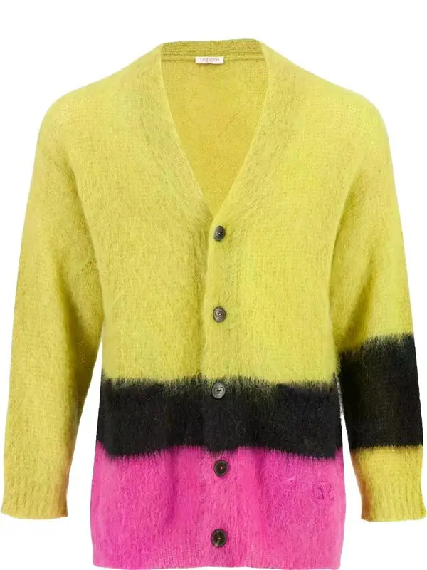 Valentino Garavani Colour-block Cardigan - Yellow