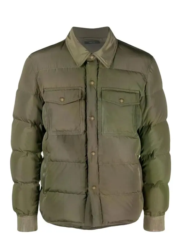 TOM FORD Techno Ottoman Padded Jacket - Green