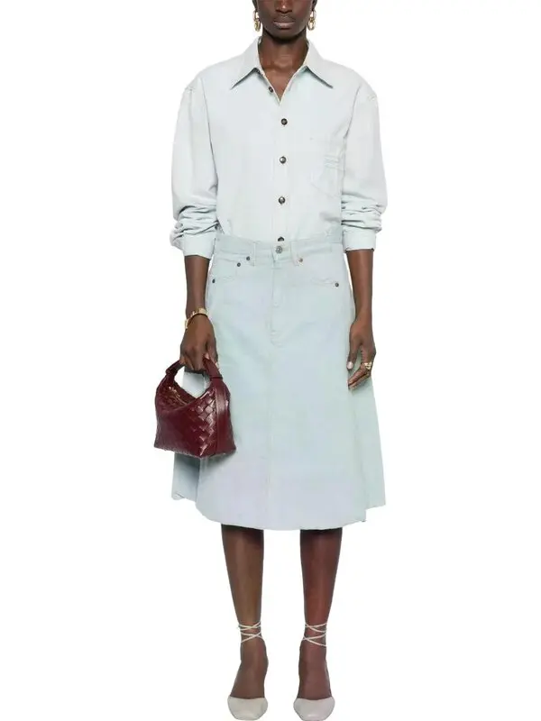 Victoria Beckham Logo-embossed Shirt - Blue