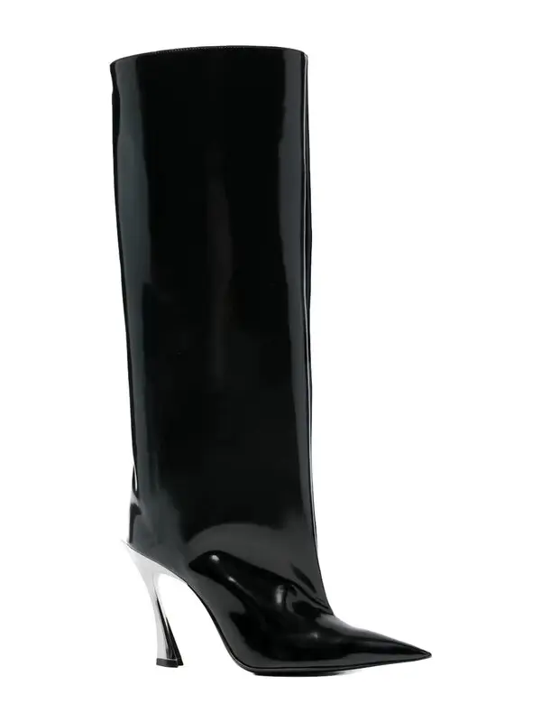 MUGLER 95mm Fang Boots - Black