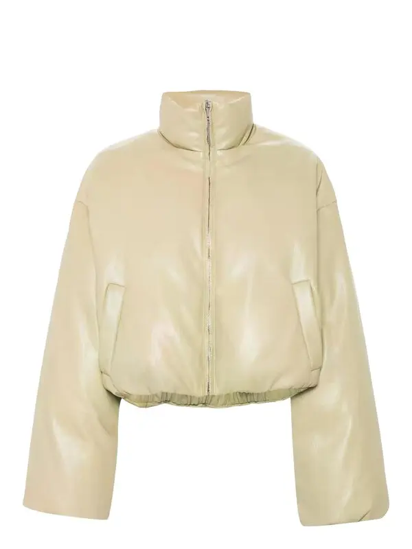 Nanushka Lilima Cropped Puffer Jacket - Neutrals