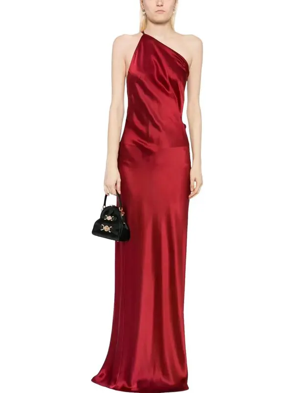 Michelle Mason Asymmetrical Design Silk Gown - Red