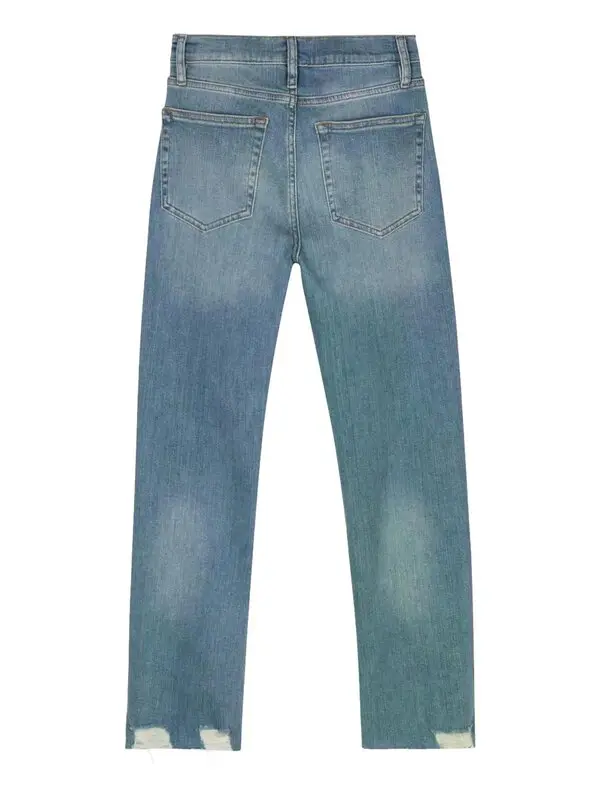 FRAME High-rise Straight-leg Jeans - Blue