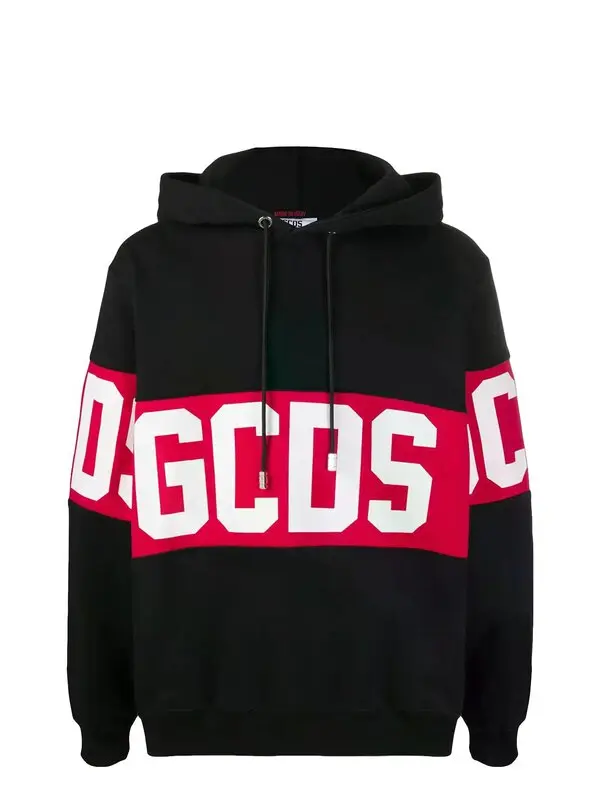 Gcds Logo Print Hoodie - Black