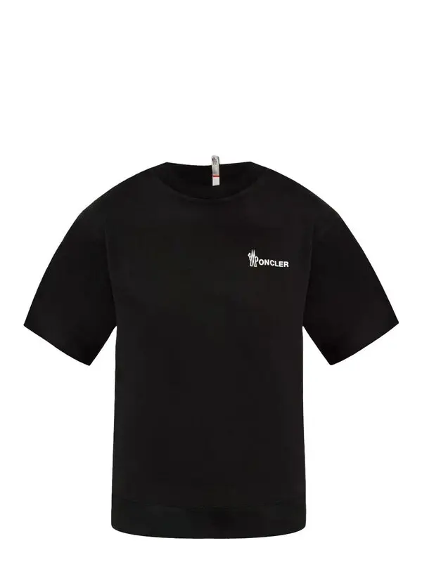 Moncler Logo Print T-shirt - Black