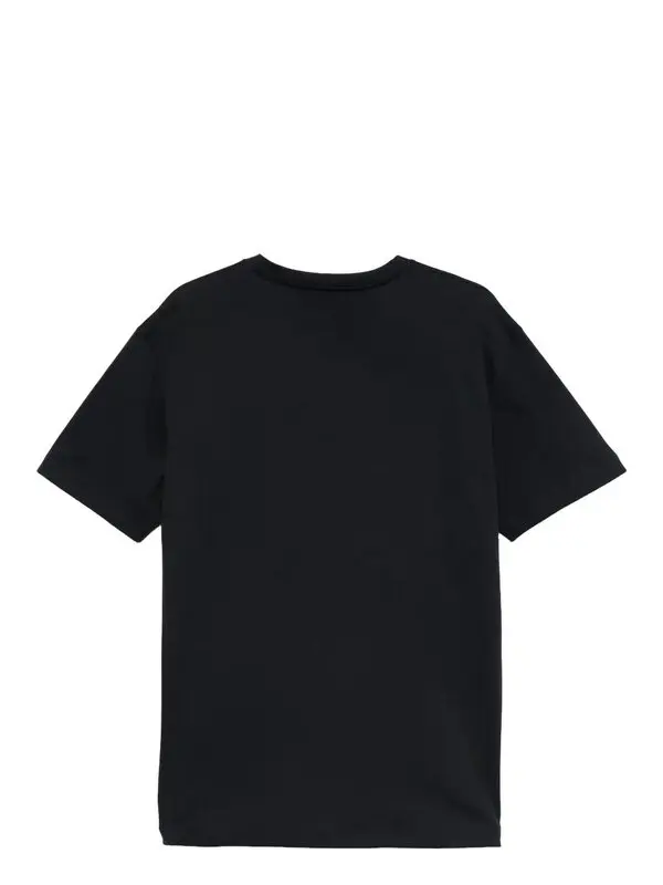 Giorgio Armani Logo Embroidered T-shirt - Blue