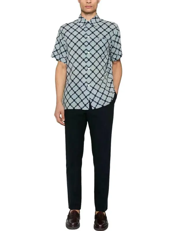 FURSAC Seersucker Textured Vertical Stripe Trousers - Blue