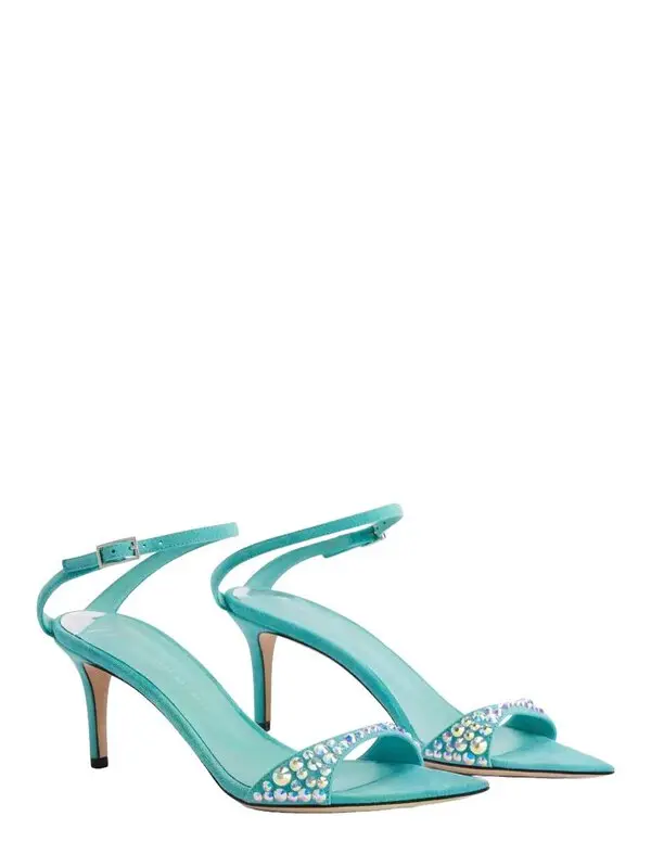GIUSEPPE ZANOTTI Intriigo Queen 70mm Crystal-embellished Sandals - Blue