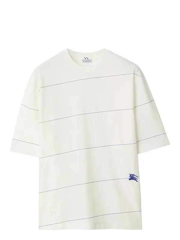 Burberry Striped Cotton T-shirt - White