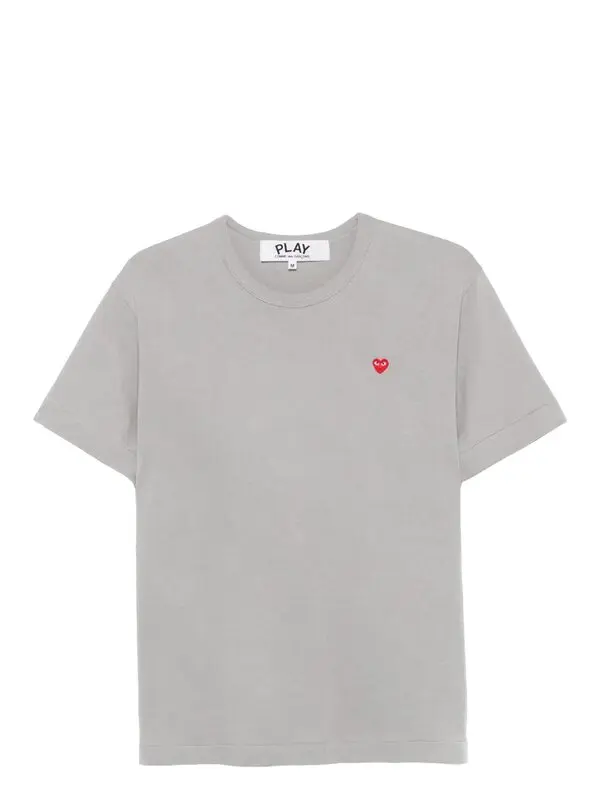 Play Comme Des Garcon Mini Heart-patch T-shirt - Grey