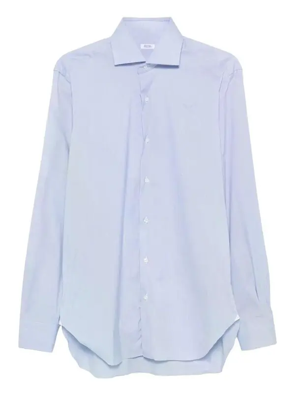BARBA NAPOLI Poplin Shirt - Blue