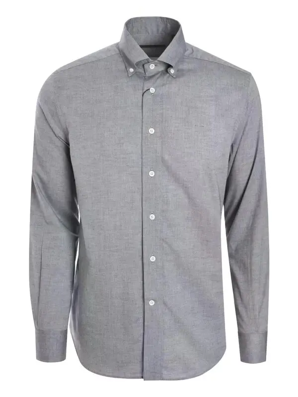 Corneliani Buttoned Cotton Shirt - Grey