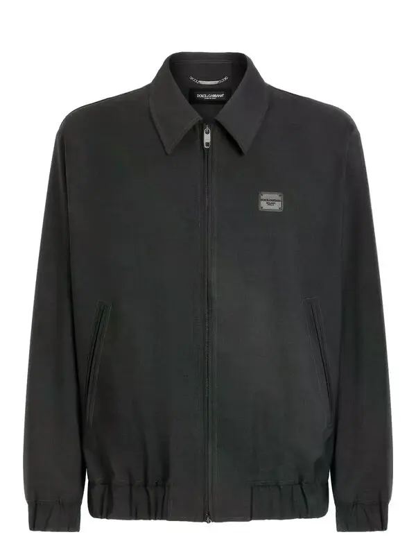 Dolce & Gabbana Logo-appliqué Jacket - Black