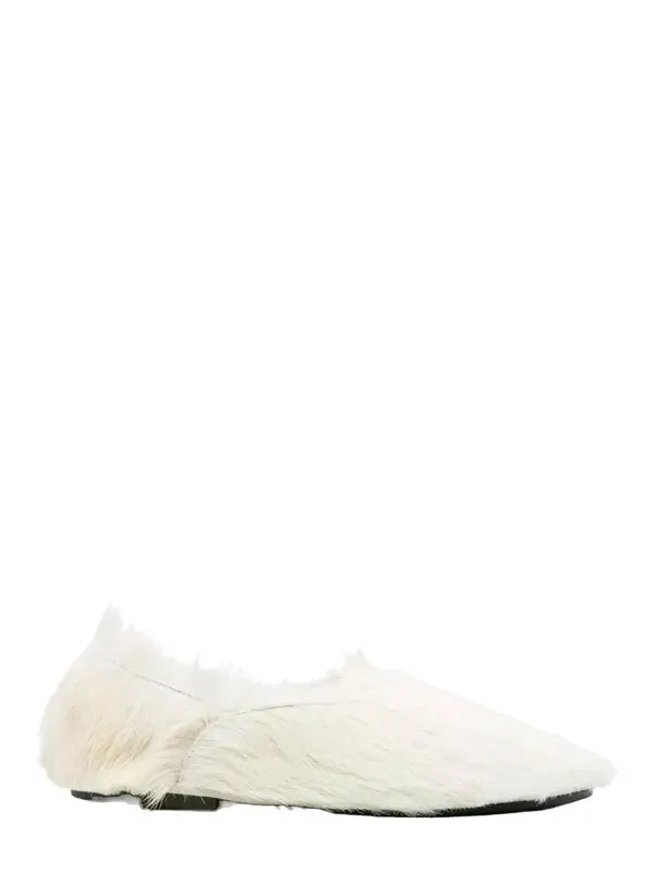 JIL SANDER Calf Hair Slippers - Neutrals