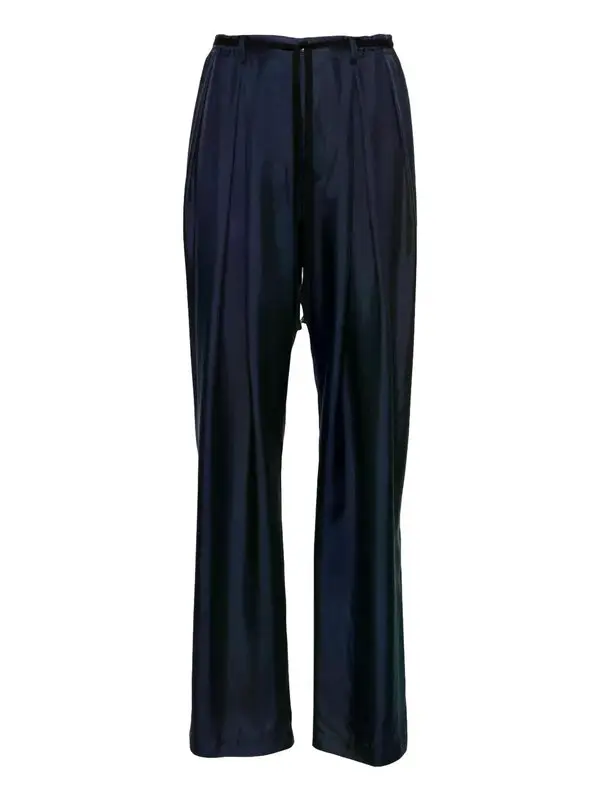Barena Venezia Silk Satin Finish Trousers - Blue