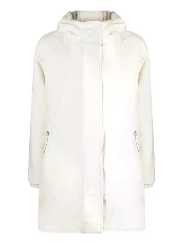 Woolrich Reversible Hooded Coat - Neutrals