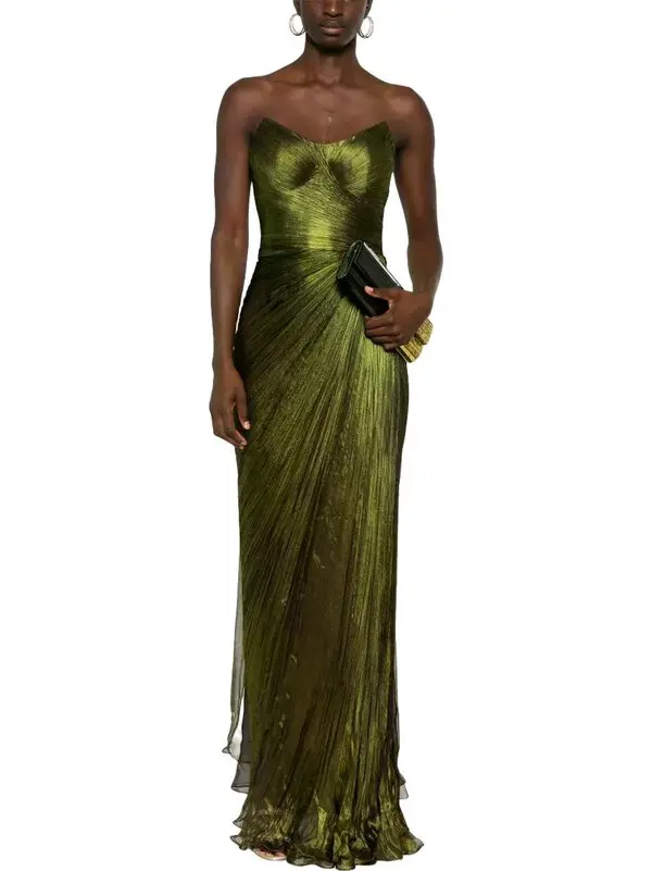 IRIS SERBAN Leila Maxi Dress - Green