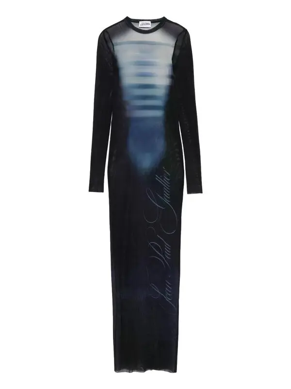 JEAN PAUL GAULTIER Mesh Maxi Dress - Blue