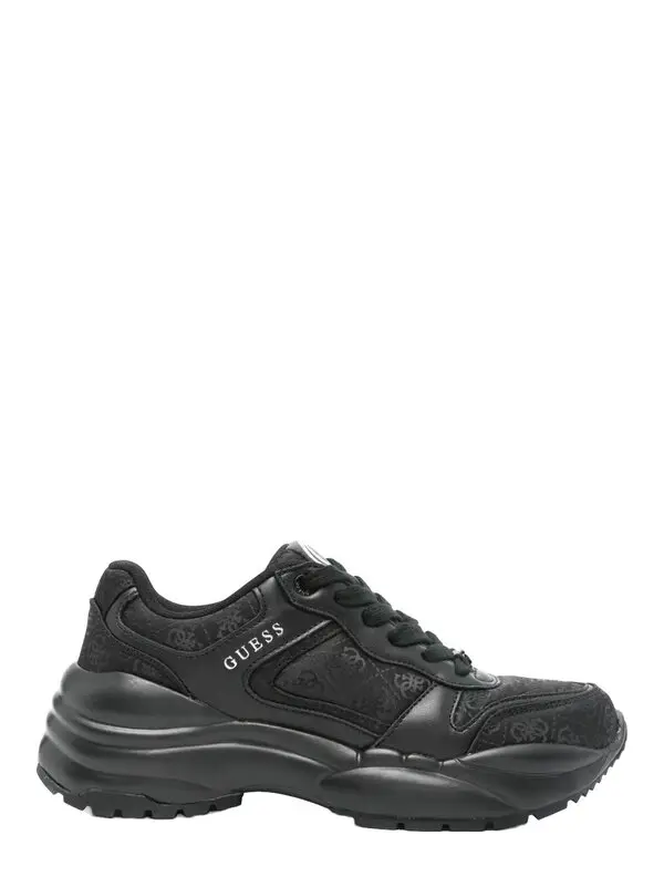 Guess Samnie Jacquard Logo Sneakers - Black