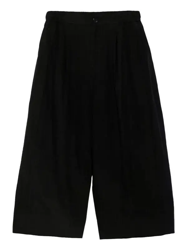 Undercover Linen Wide-leg Trousers - Black