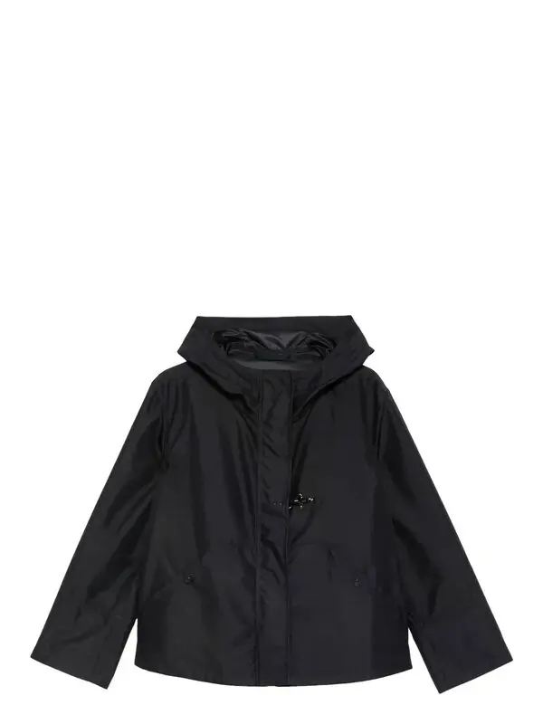 FAY Hooded Jacket With Press-stud Fastening - Blue