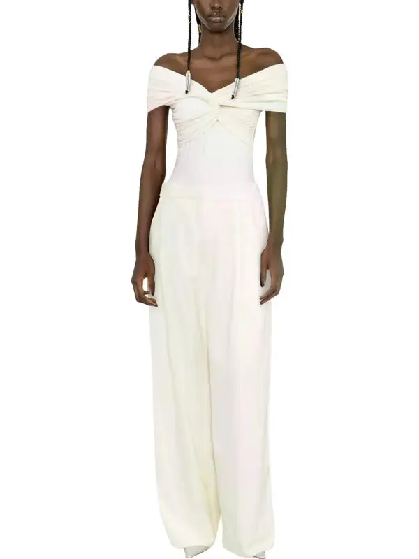 Wardrobe.NYC Low-rise Pleated Wide-leg Trousers - Neutrals