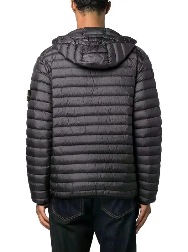 Stone Island Quilted Panelled Down Jacket - Black
